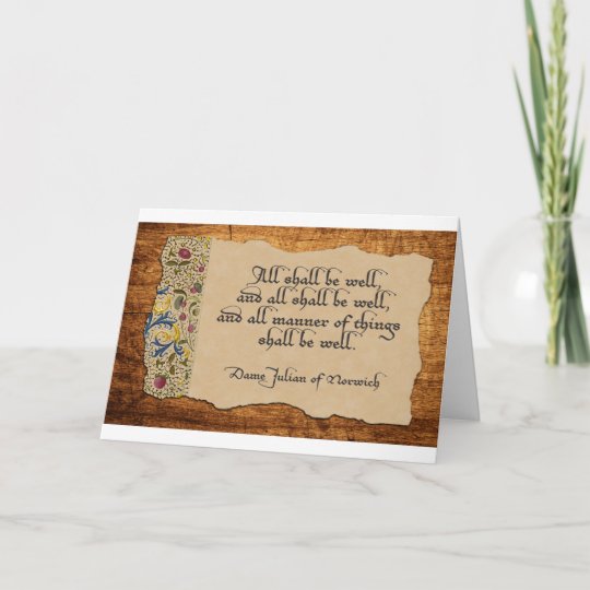 All Shall Be Well Card | Zazzle.com