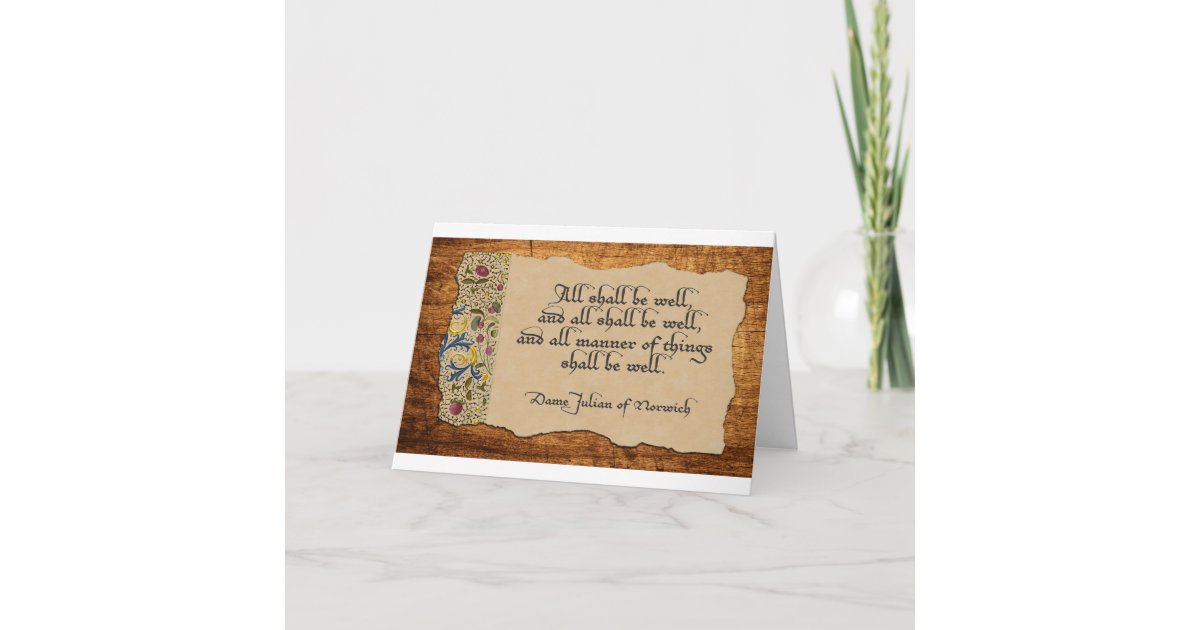 All Shall Be Well Card | Zazzle