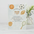 All Sports Let's Have a Ball Modern Boy Birthday Invitation | Zazzle