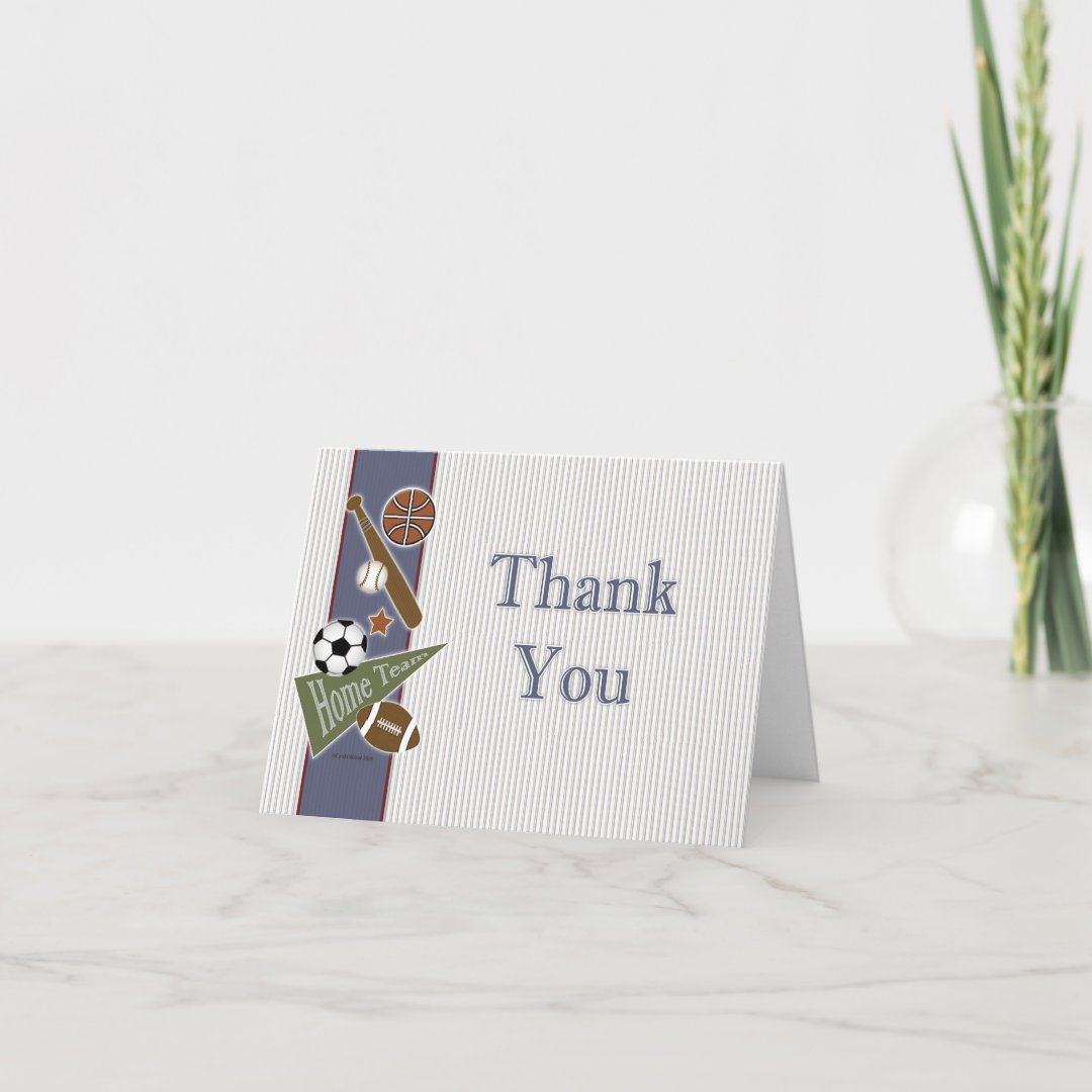 All Sports Thank You Card | Zazzle