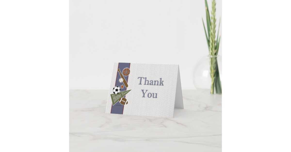 All Sports Thank You Card | Zazzle