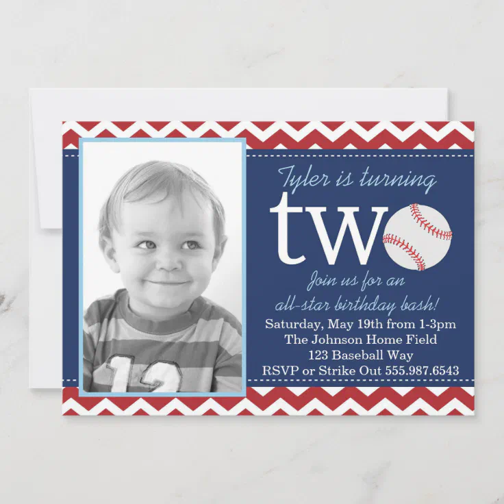 All-Star Baseball Birthday Bash Invitation | Zazzle