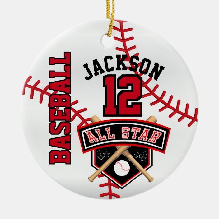 All Star Baseball ⚾ Player Ceramic Ornament | Zazzle.com