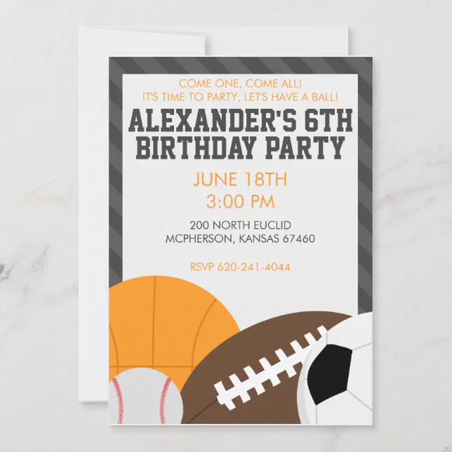 All Star Birthday Party Invitation | Zazzle