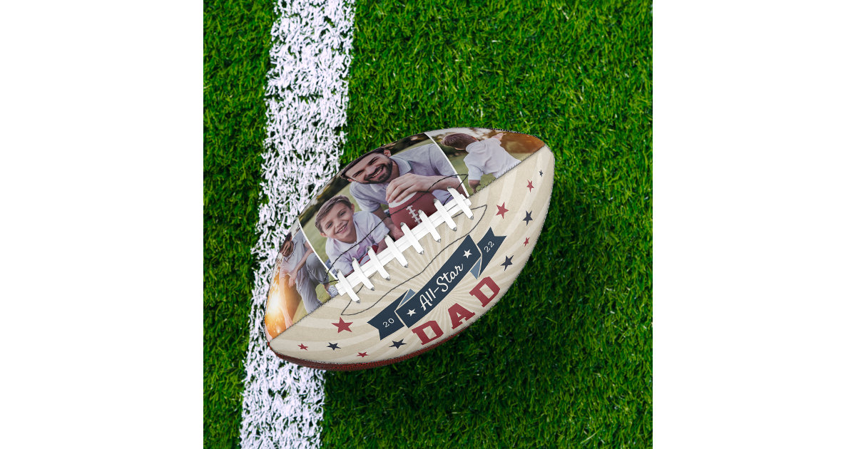 All Star Dad Custom Photo Football | Zazzle