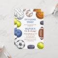 All-Star Sports Game Time Birthday Party Invitation | Zazzle
