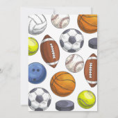 All-Star Sports Game Time Birthday Party Invitation | Zazzle
