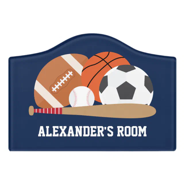 All Star Sports Kids Door Sign | Zazzle