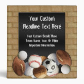 All-Star Sports Theme Binder | Zazzle
