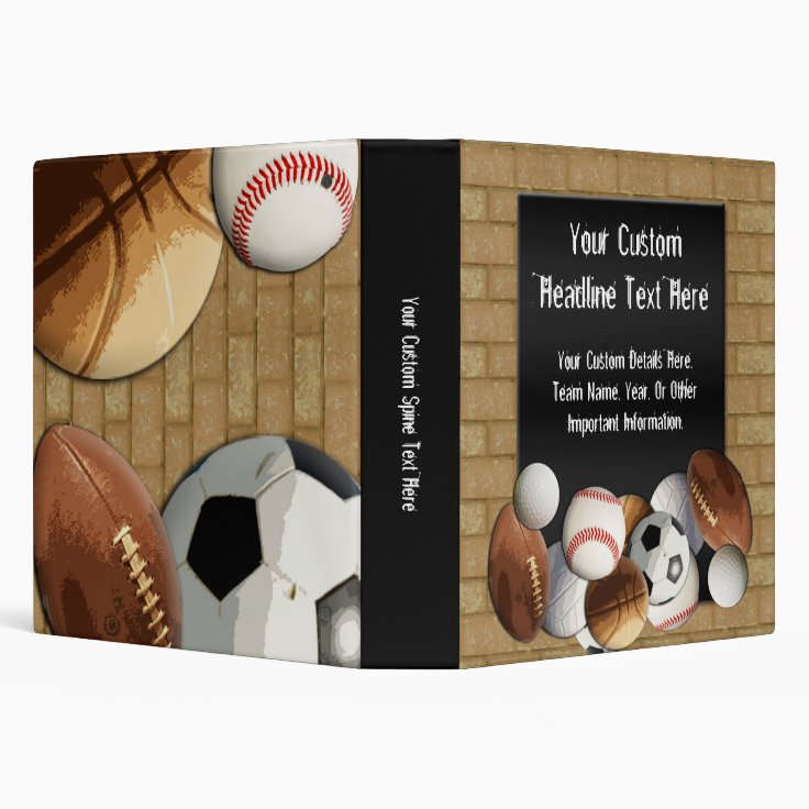 All-Star Sports Theme Binder | Zazzle