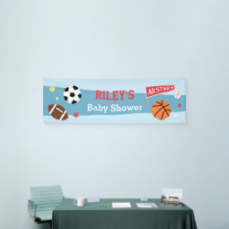 All Star Sports Themed Baby Shower Banner | Zazzle