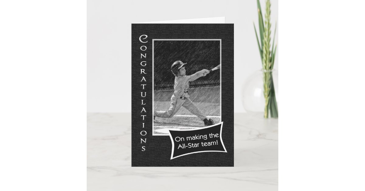 All-Star Team Congratulations Card | Zazzle