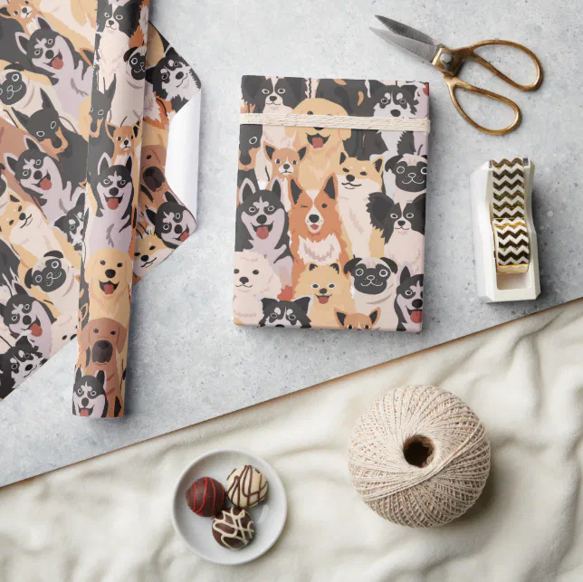 All the Dogs Wrapping Paper | Zazzle