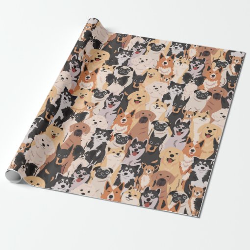 All the Dogs Wrapping Paper | Zazzle