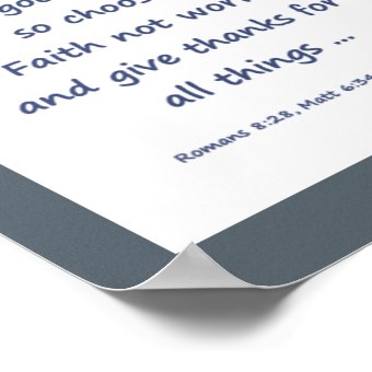 All things Custom Background Color Bible Verse Poster | Zazzle