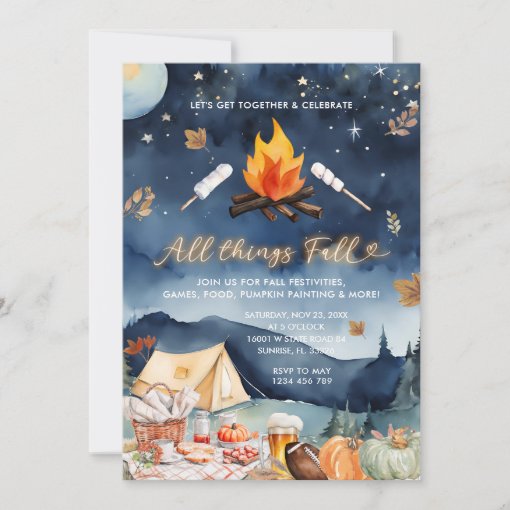 All Things Fall Celebration Neighborhood Fall Invitation | Zazzle