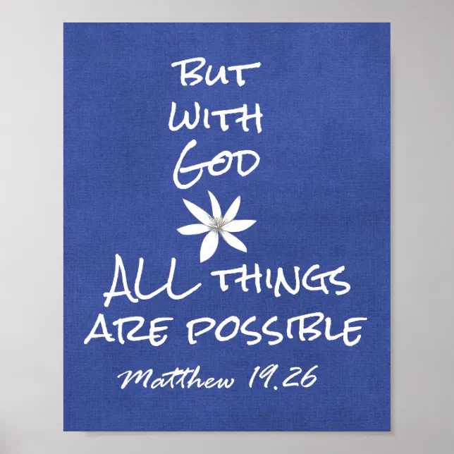 All things work together for Good Bible Verse Poster | Zazzle
