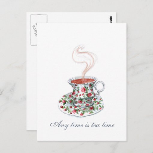 All time is tea time postcard | Zazzle