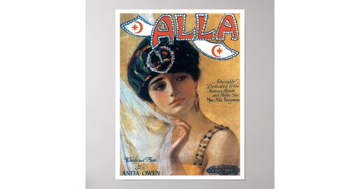 Alla Vintage Songbook Cover Poster | Zazzle.com