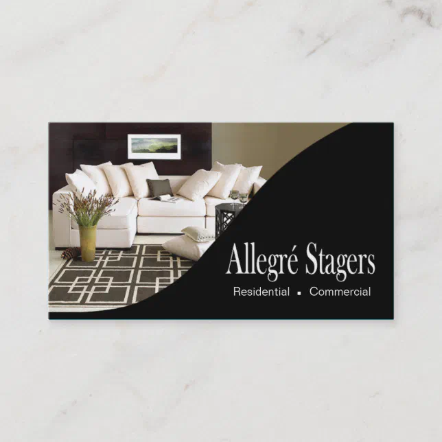 Allegré Stagers Home Staging Interior Design Business Card | Zazzle