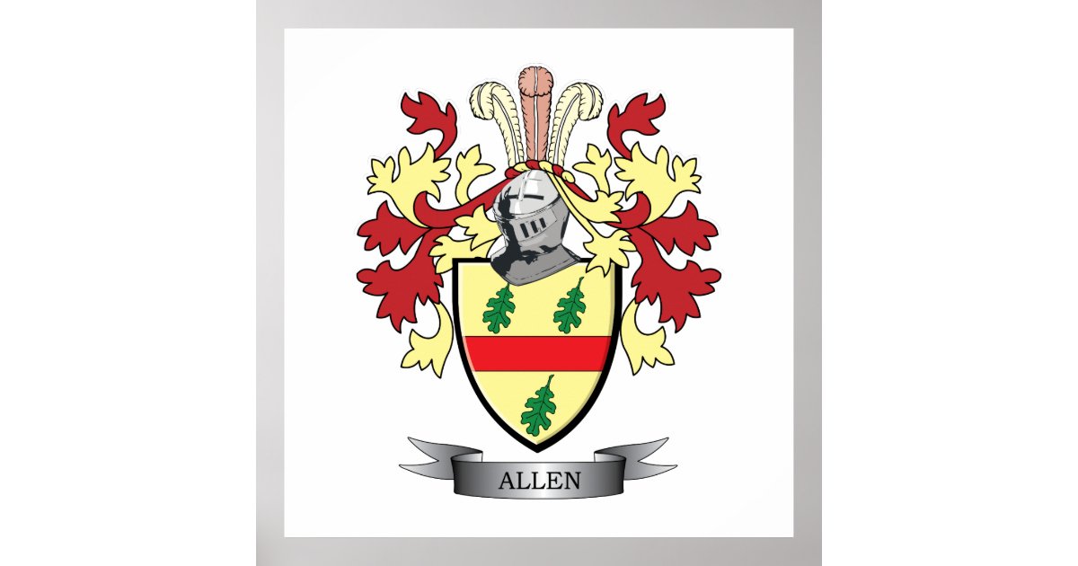 Allen Coat of Arms Poster | Zazzle