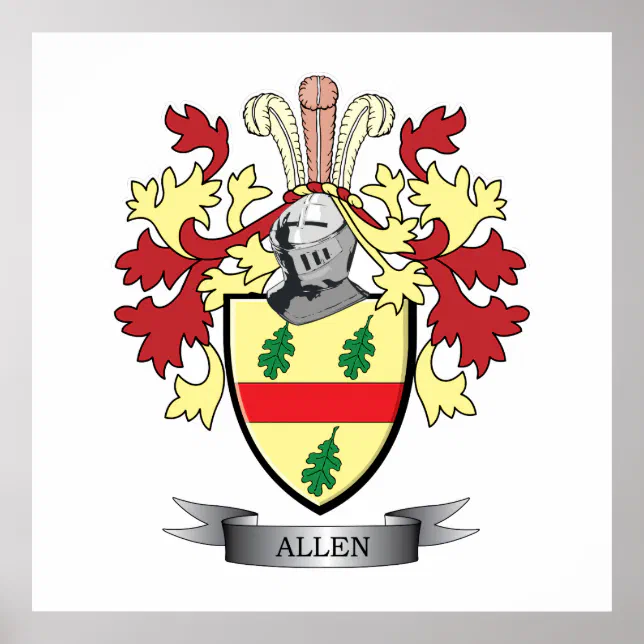 Allen Coat of Arms Poster | Zazzle
