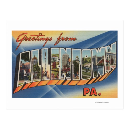 Allentown, Pennsylvania - Large Letter Scenes Postcard | Zazzle.com