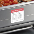 Allergy Alert Food Safety Allergen Warning Label | Zazzle