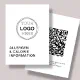 Allergy Calorie Information Logo QR Code Card | Zazzle