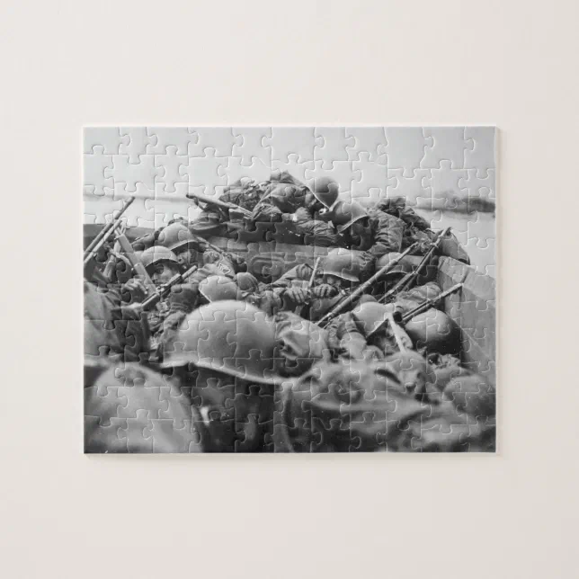 Allied World War II Soldiers Crossing the Rhine Jigsaw Puzzle | Zazzle