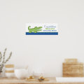 Alligator Banner Poster Print - Blue/Green | Zazzle