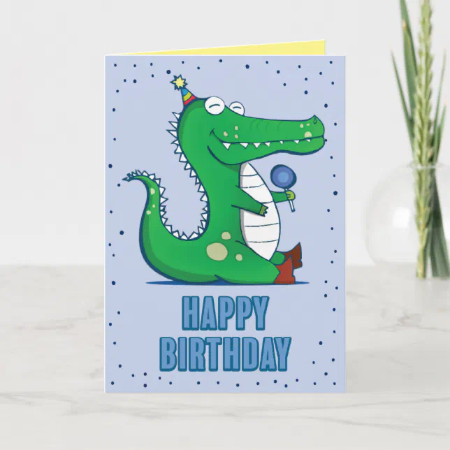 Alligator Birthday Greeting Card | Zazzle