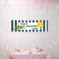 Alligator Blue and White Nautical Birthday Banner | Zazzle