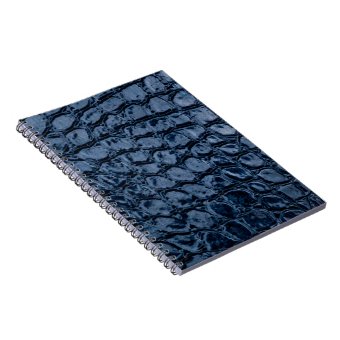Alligator Blue Faux Leather Notebook | Zazzle