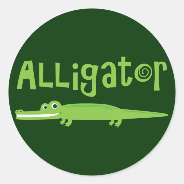 Alligator Classic Round Sticker | Zazzle