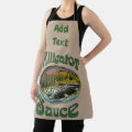 Alligator Design edit & add text, Apron | Zazzle