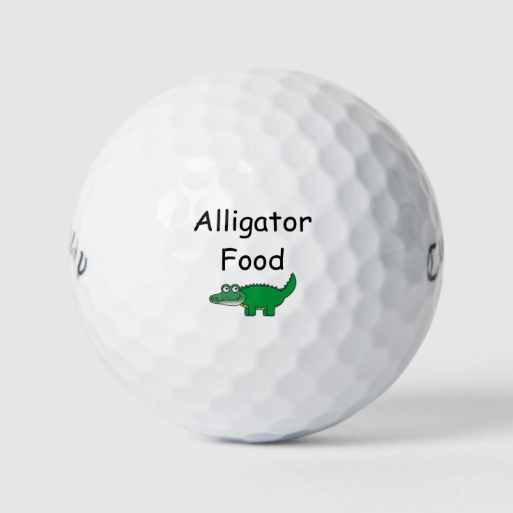 Alligator Food Golf Balls | Zazzle