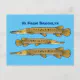 Alligator garfish cartoon illustration postcard | Zazzle