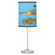 Alligator garfish cartoon illustration table lamp | Zazzle