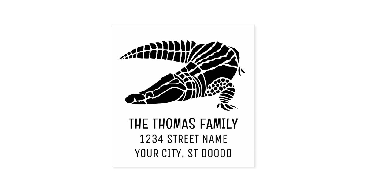 Alligator Gator Name Return Address Self-inking Stamp | Zazzle