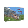 Alligator, Golf Ball, Florida Golf License Plate | Zazzle