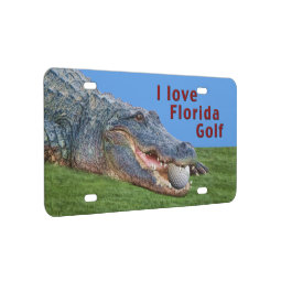 Alligator, Golf Ball, Florida Golf License Plate | Zazzle