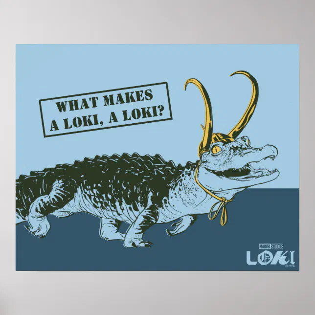 Alligator Loki Illustration Poster | Zazzle