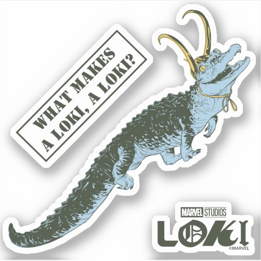 Alligator Loki Illustration Sticker | Zazzle