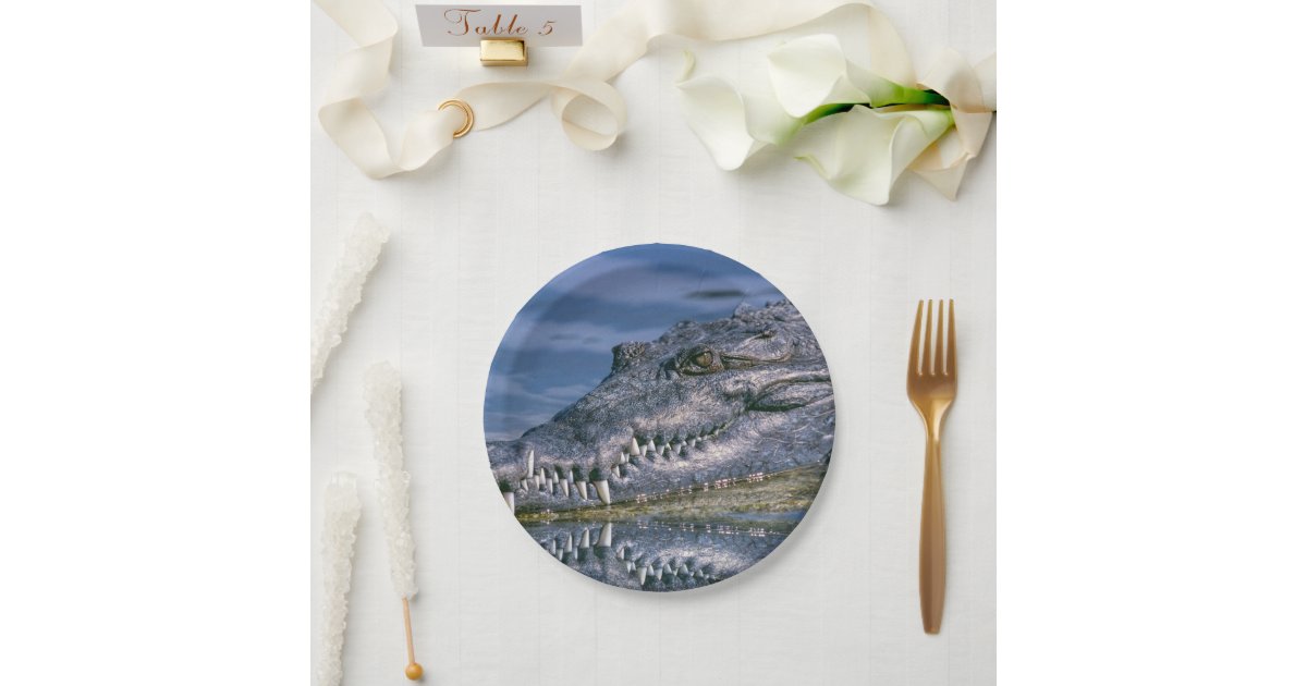 Alligator Paper Plates | Zazzle
