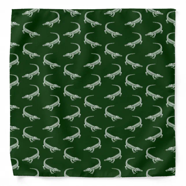 Alligator Pattern Vintage Art Alligators Design Bandana | Zazzle