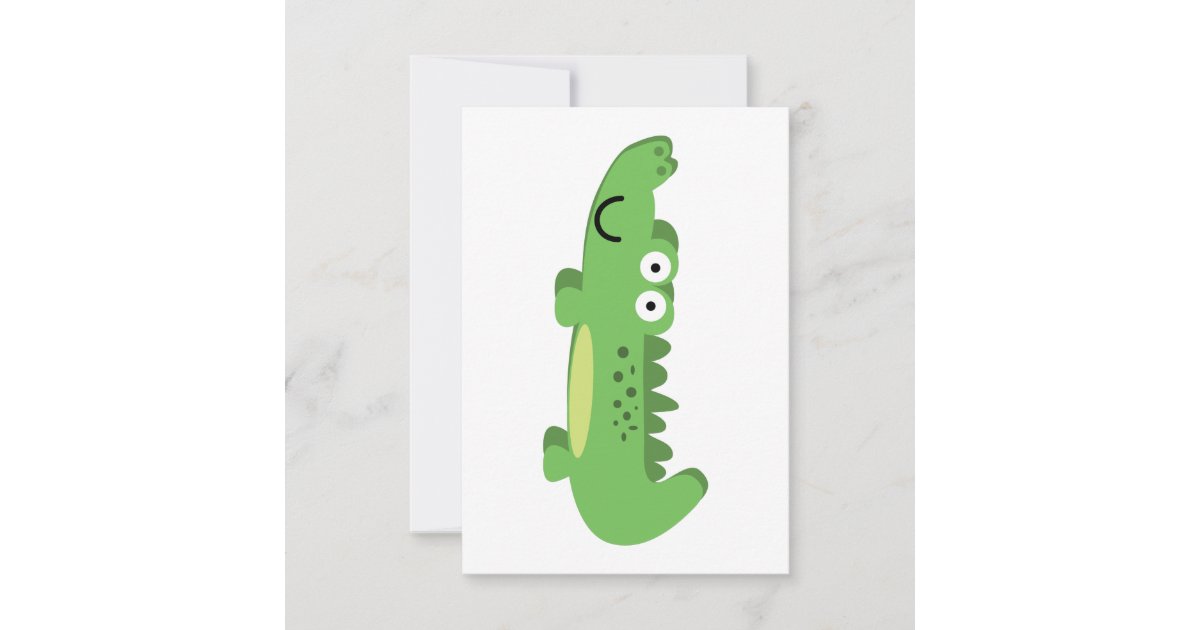 Alligator Reptile Thank You Card | Zazzle