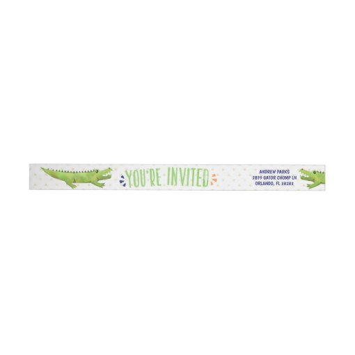 Alligator Return Address Labels | Wrap Around | Zazzle