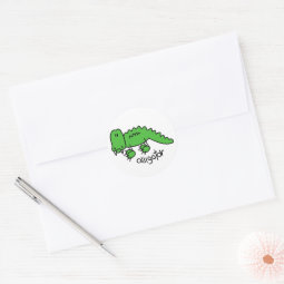 Alligator Stick Figure Stickers Sticker | Zazzle
