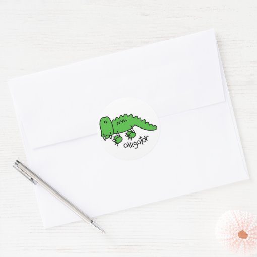 Alligator Stick Figure Stickers Sticker | Zazzle